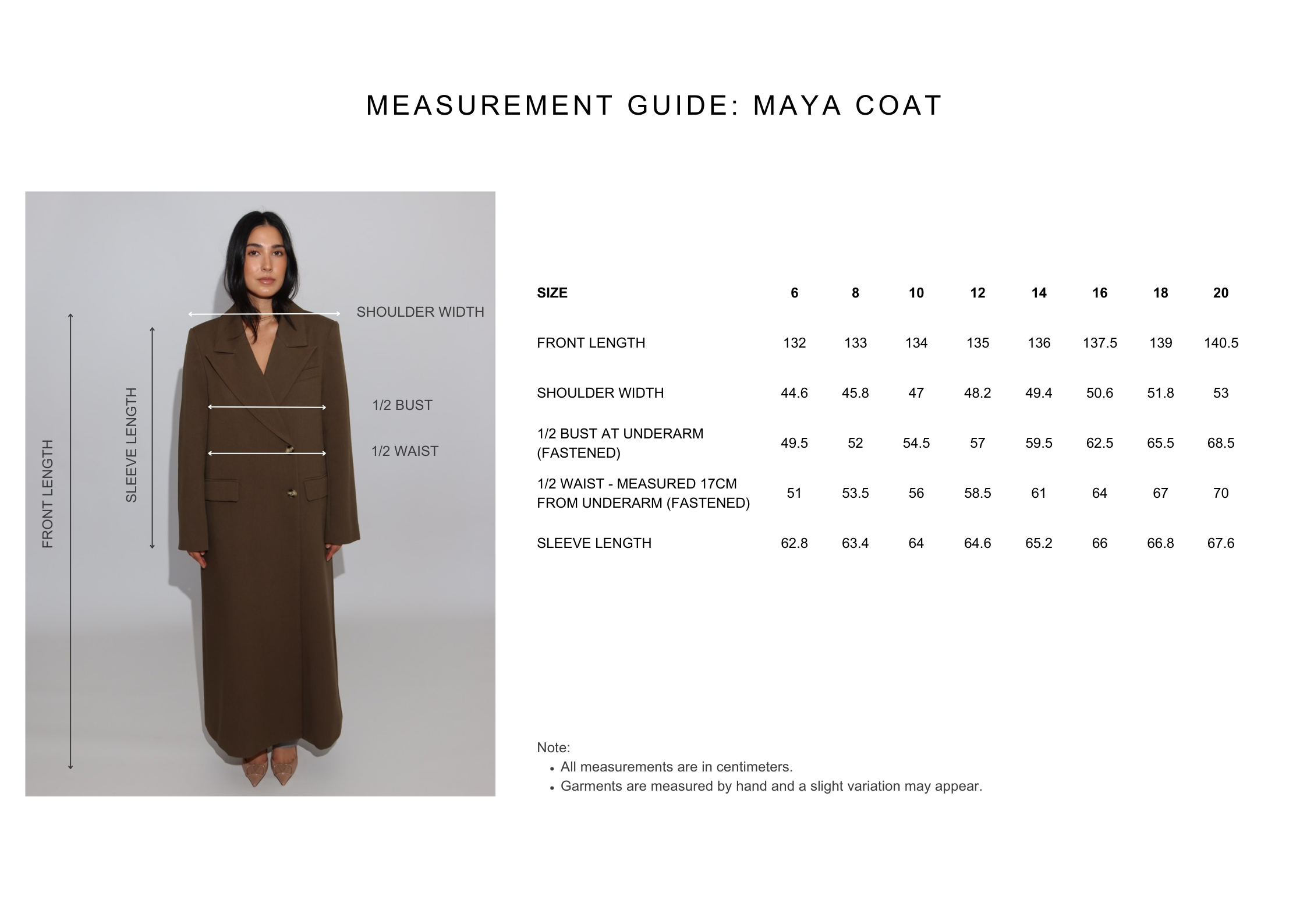 Maya Coat – AVRY JAMES LABEL